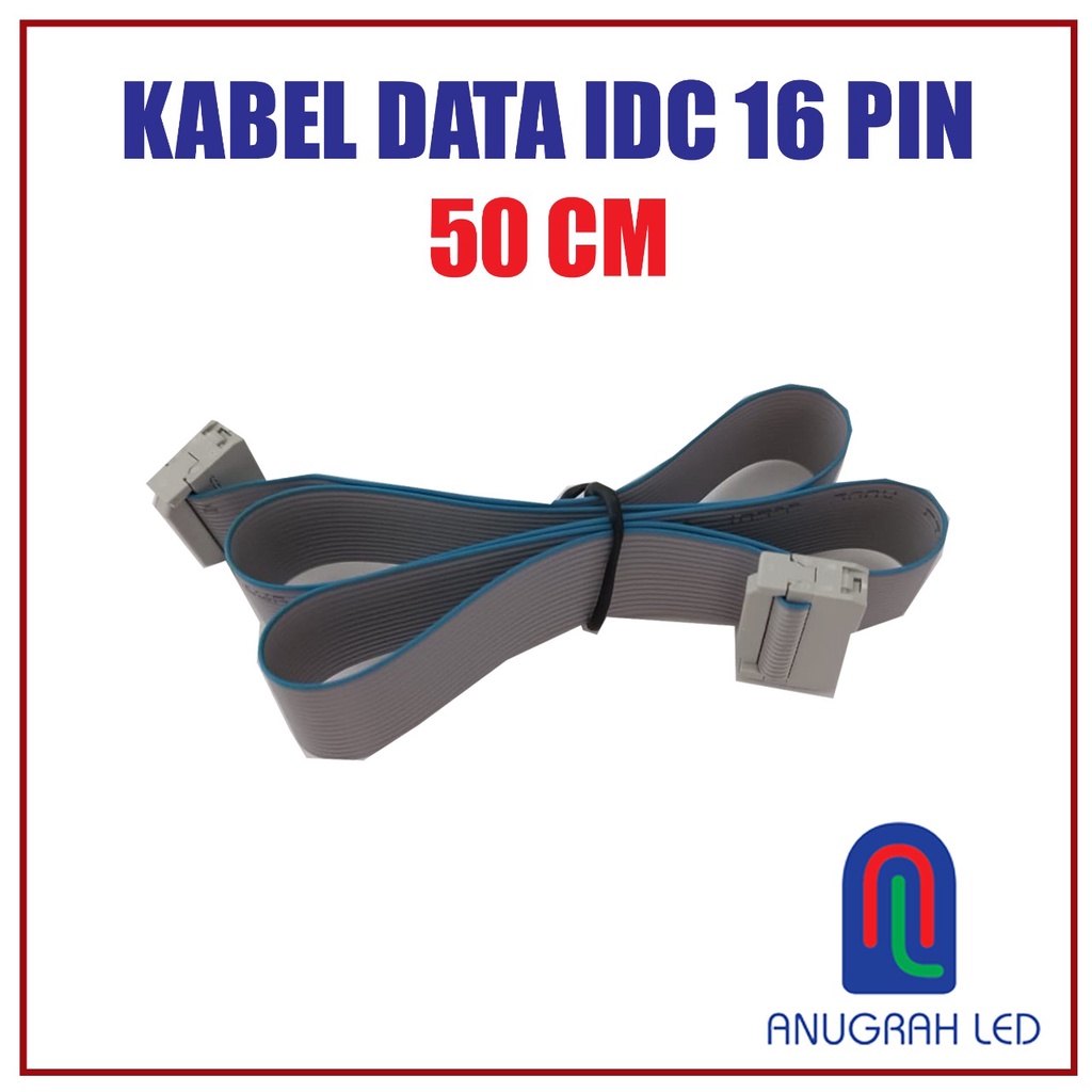 Jual KABEL DATA FLAT IDC 16 PIN 50CM | Shopee Indonesia