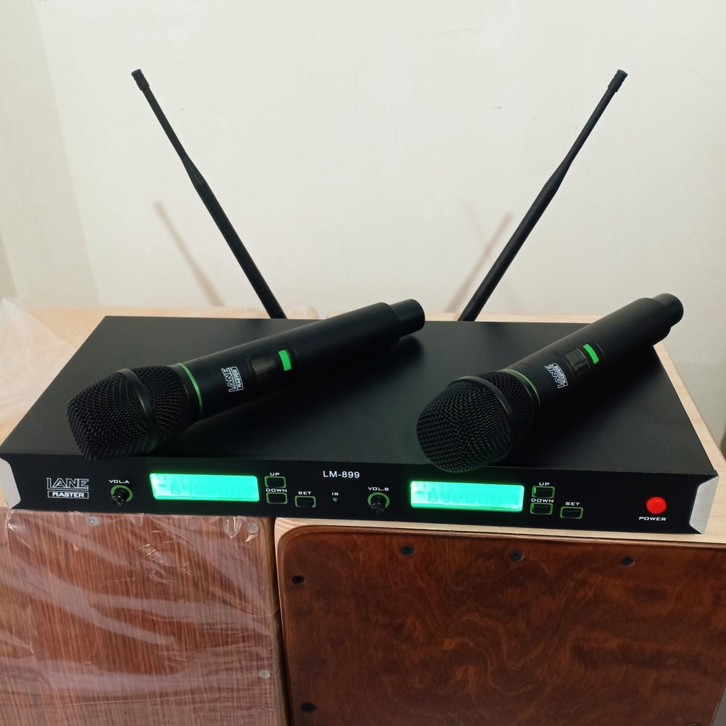 Jual Lane Master LM899 Wireless Microphone Dual Handheld - ORIGINAL ...