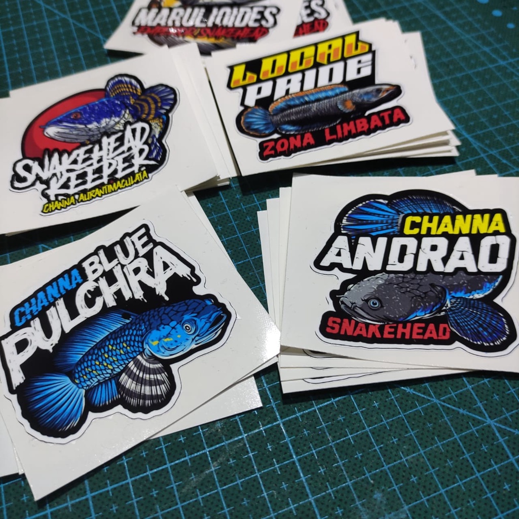 Jual Sticker Channa Series - Bahan Vinyl + Laminating + Potong Bentuk ...