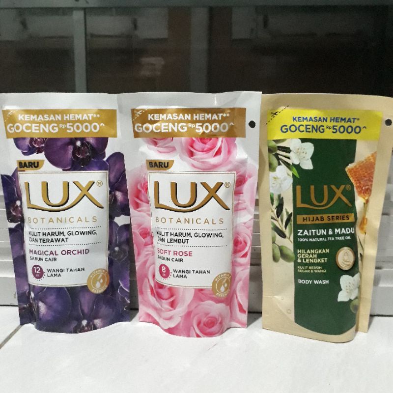 Jual REF-90ML SABUN CAIR LUX BOTANICAL BODY WASH 90 ML KEMASAN GOCENG HEMAT | Shopee Indonesia