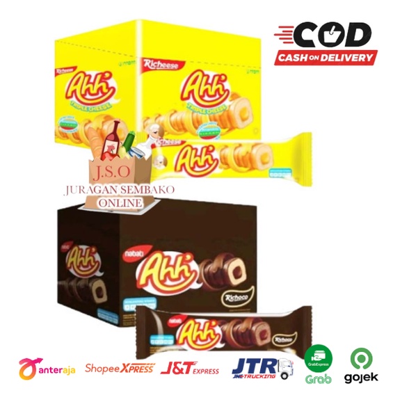 Jual ( JSO ) Nabati AHH Richeese Richoco Box All Varian Rasa Ahh Coklat ...