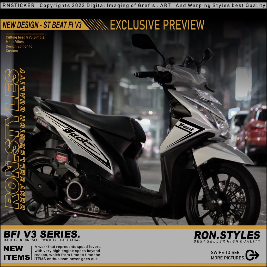 Jual V6 CUTTING STRIPING BEAT FI 2013-2016 STRIPING VARIASI BEAT FI ...