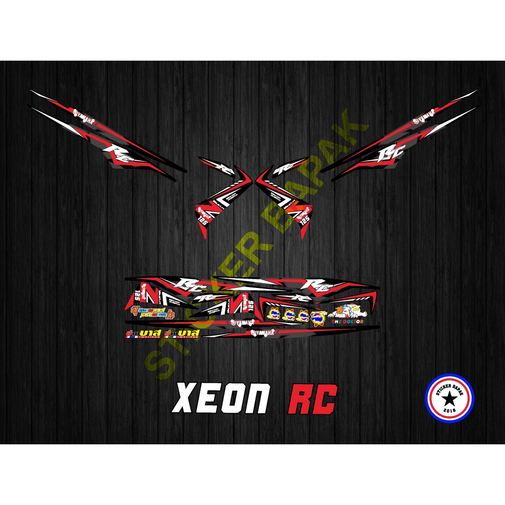 Jual sticker striping XEON RC stiker list motor variasi | Shopee Indonesia