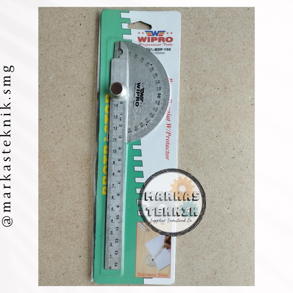 Jual WIPRO Busur Derajat 6" BDP-150 Protractor / Alat Ukur Sudut ...