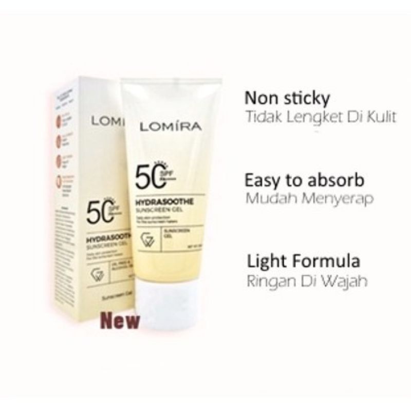 Jual Lomira Hydrasoothe Sunscreen Gel SPF 50PA+++++ | Shopee Indonesia