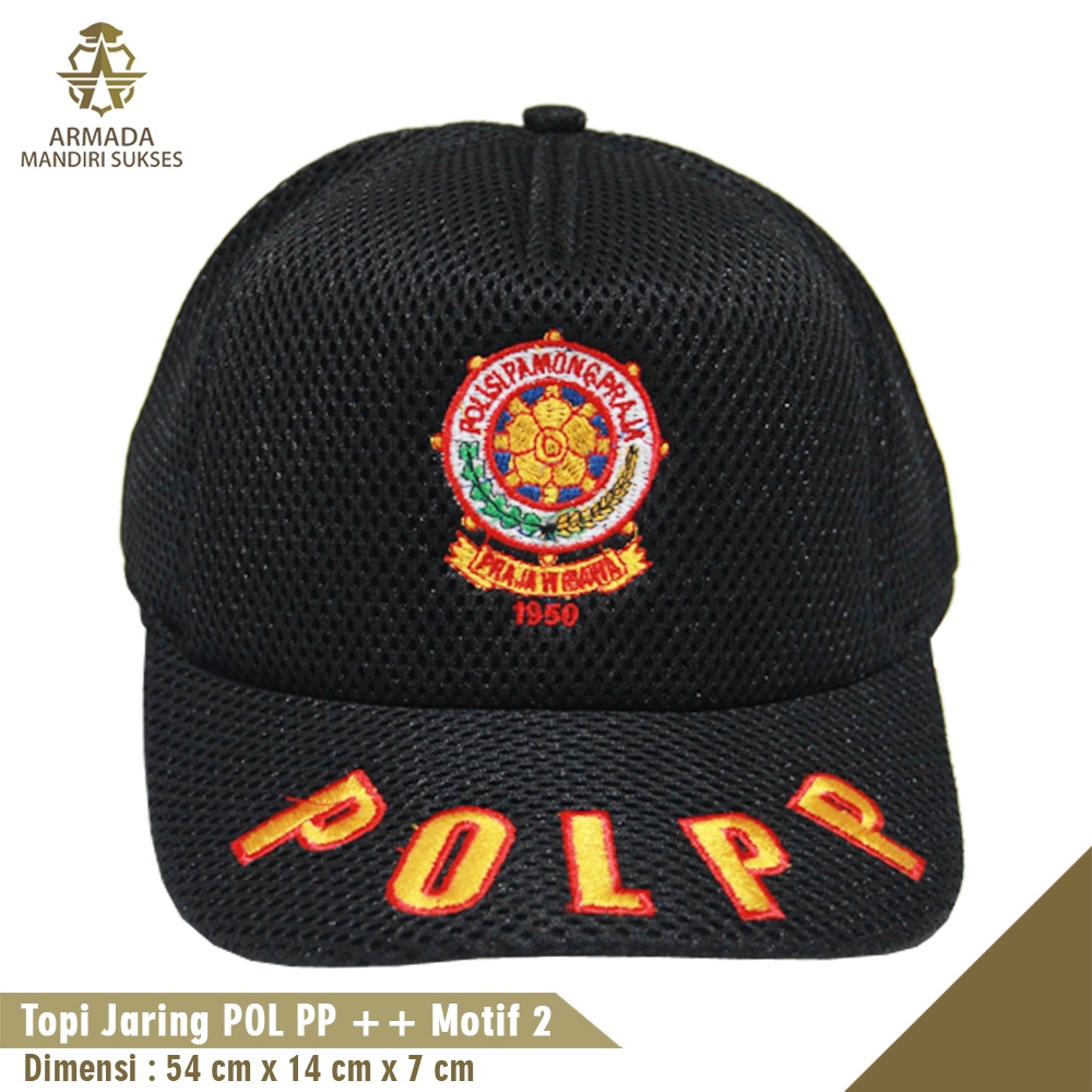 Jual Topi Jaring Pol PP Logo - Topi Pol PP Logo Mesh | Shopee Indonesia