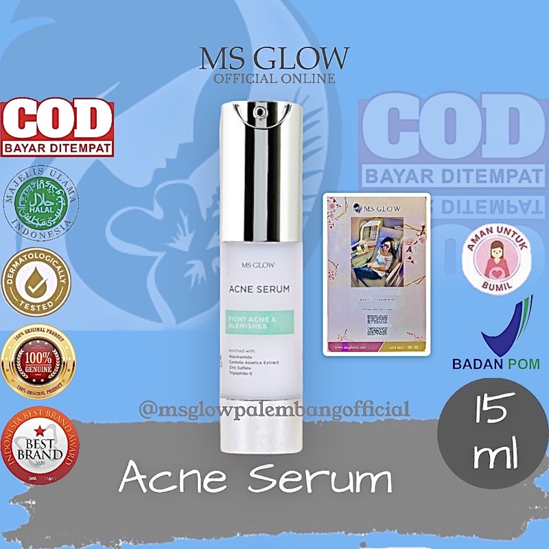 Jual Ms Glow Acne Serum Fight Acne & Blemishes 15ml | Shopee Indonesia