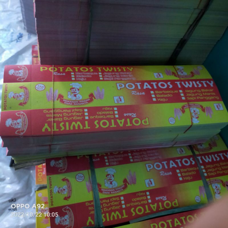 Jual KOTAK KENTANG ULIR / KOTAK KEMASAN KENTANG ULIR / KENTANG SPIRAL ...