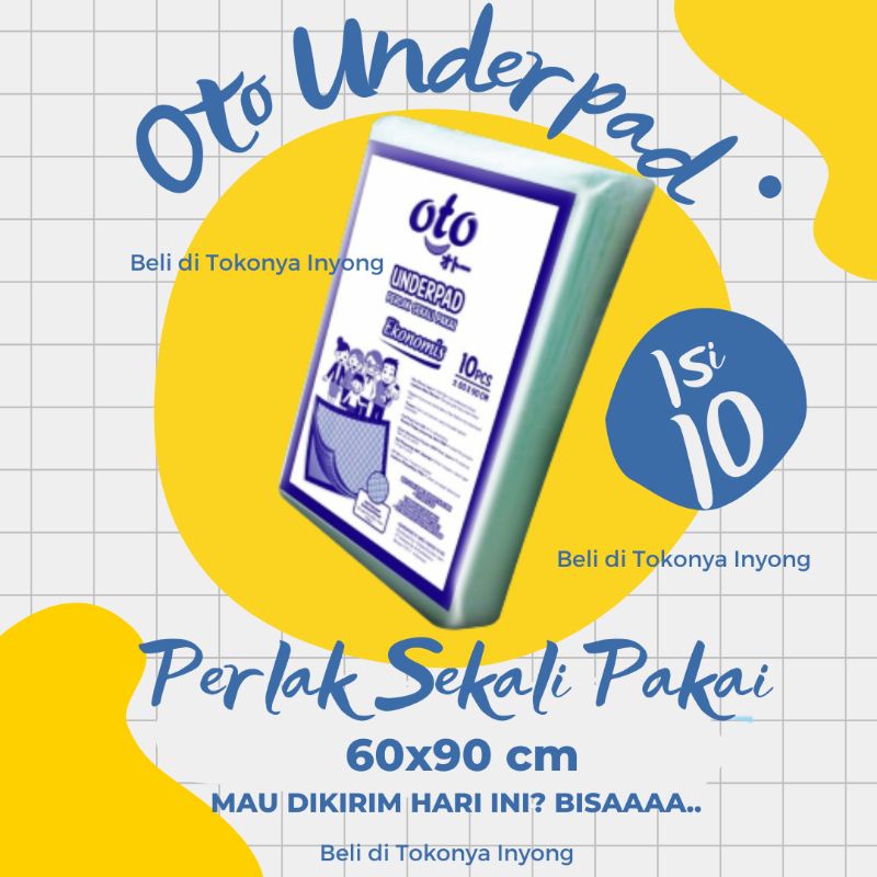 Jual Underpad OTO Perlak Sekali Pakai 60x90 isi 10 | Shopee Indonesia
