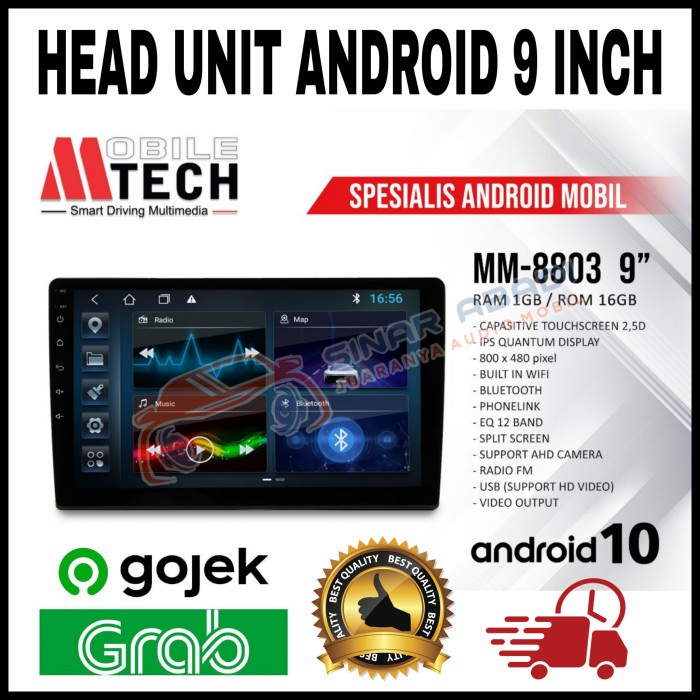 Jual HEAD UNIT MTECH ANDROID 10 LAYAR 7 INCH 9 INCH 10 INCH RAM1GB ...