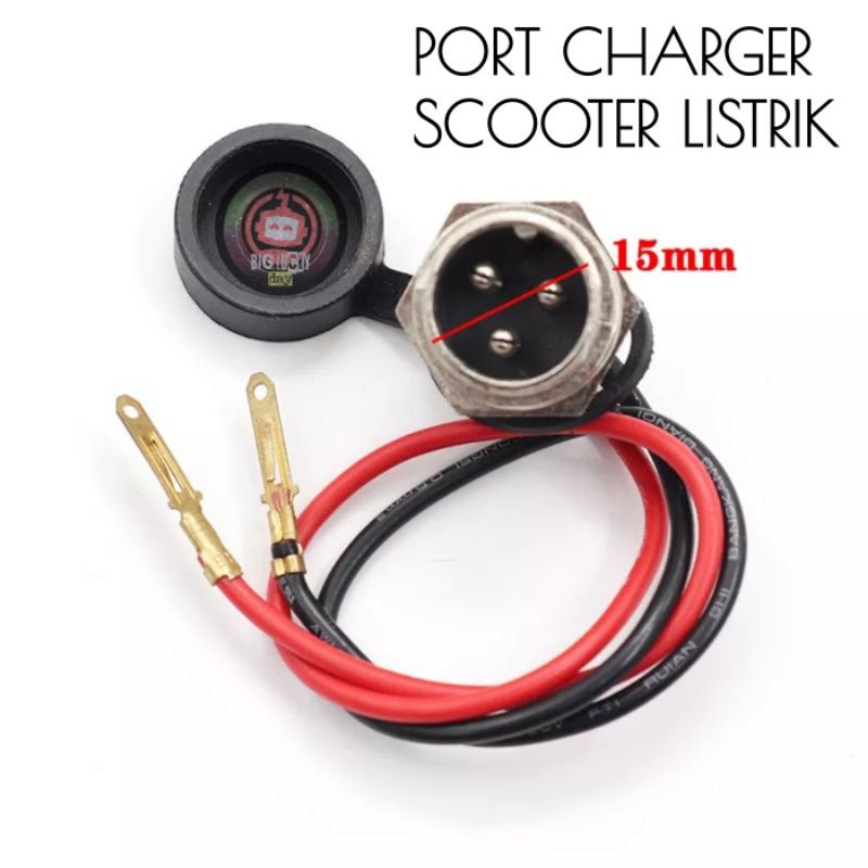 Jual PORT CHARGER 3 PIN SCOOTER LISTRIK KONEKTOR CAS CASAN BULAT 3PIN ...