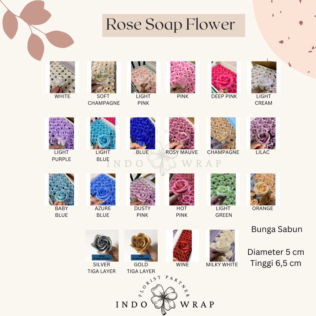 Jual Bunga Mawar Sabun / Rose Soap Flower 4 Layer Kelopak Ecer Per 1 ...