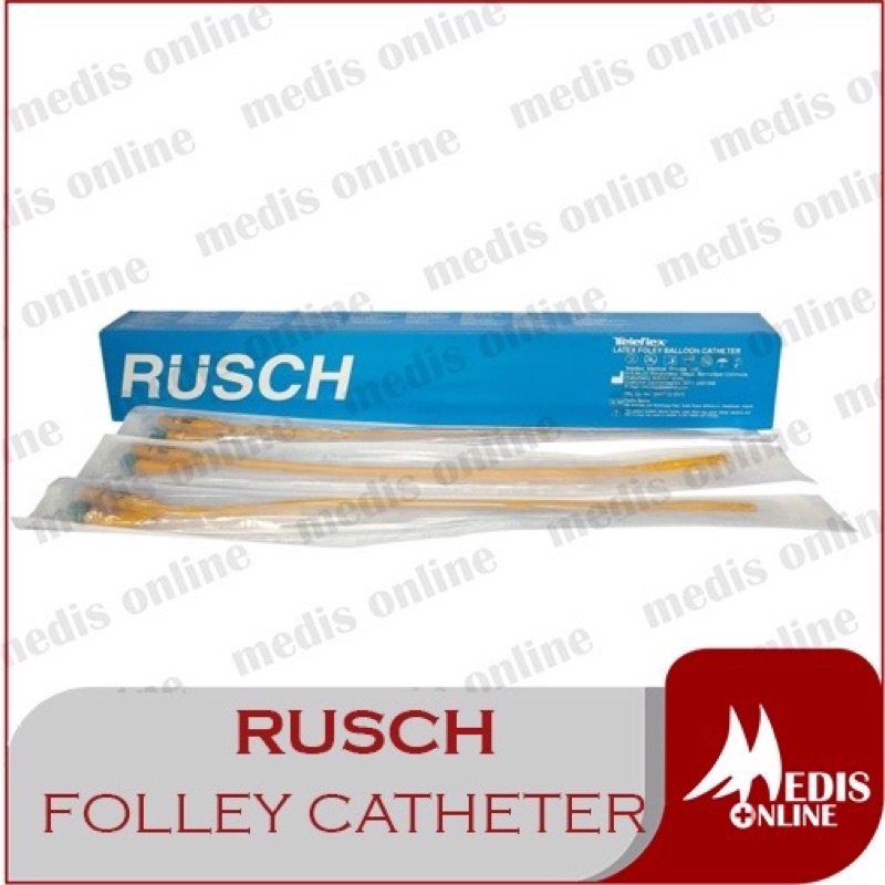 Jual Folley Cateter Latex RUSCH 2 Way Coated / Selang Urine / Selang 2 ...