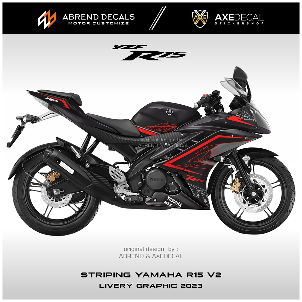 Jual Striping R15 V2 Graphic 2023 Racing / Stiker Motor Yamaha R15 V2 ...