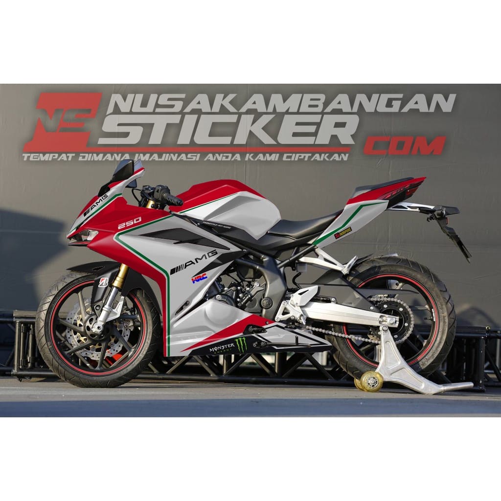 Jual STIKER DECAL SEPEDA MOTOR HONDA CBR 250 RR FULL BODY AMG MERAH ...
