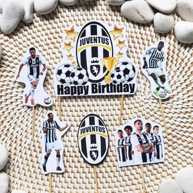 Jual SK Juventus Football Club Sport Cake Topper Hiasan Kue Birthday 1 ...