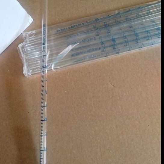 Jual Pipet ukur 5 ML skala biru PYREX untuk praktikum measuring pipette ...