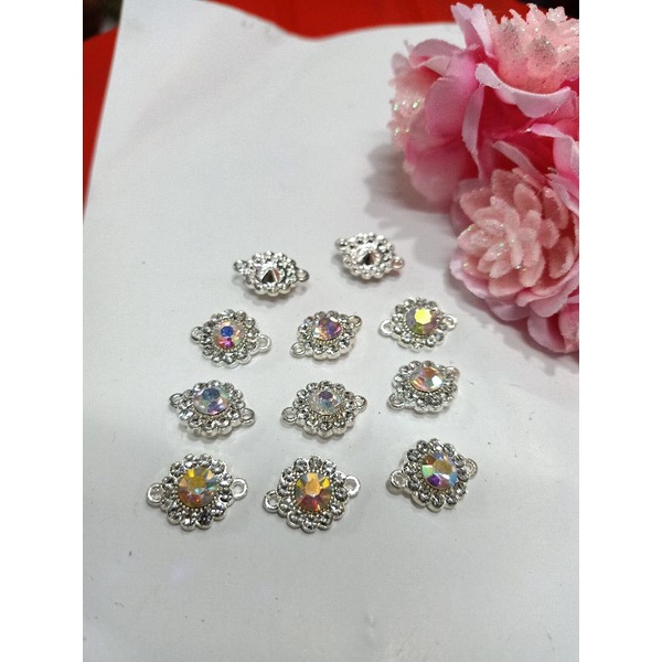 Jual per 12 PC liontin ful mata ring atas bawah | Shopee Indonesia