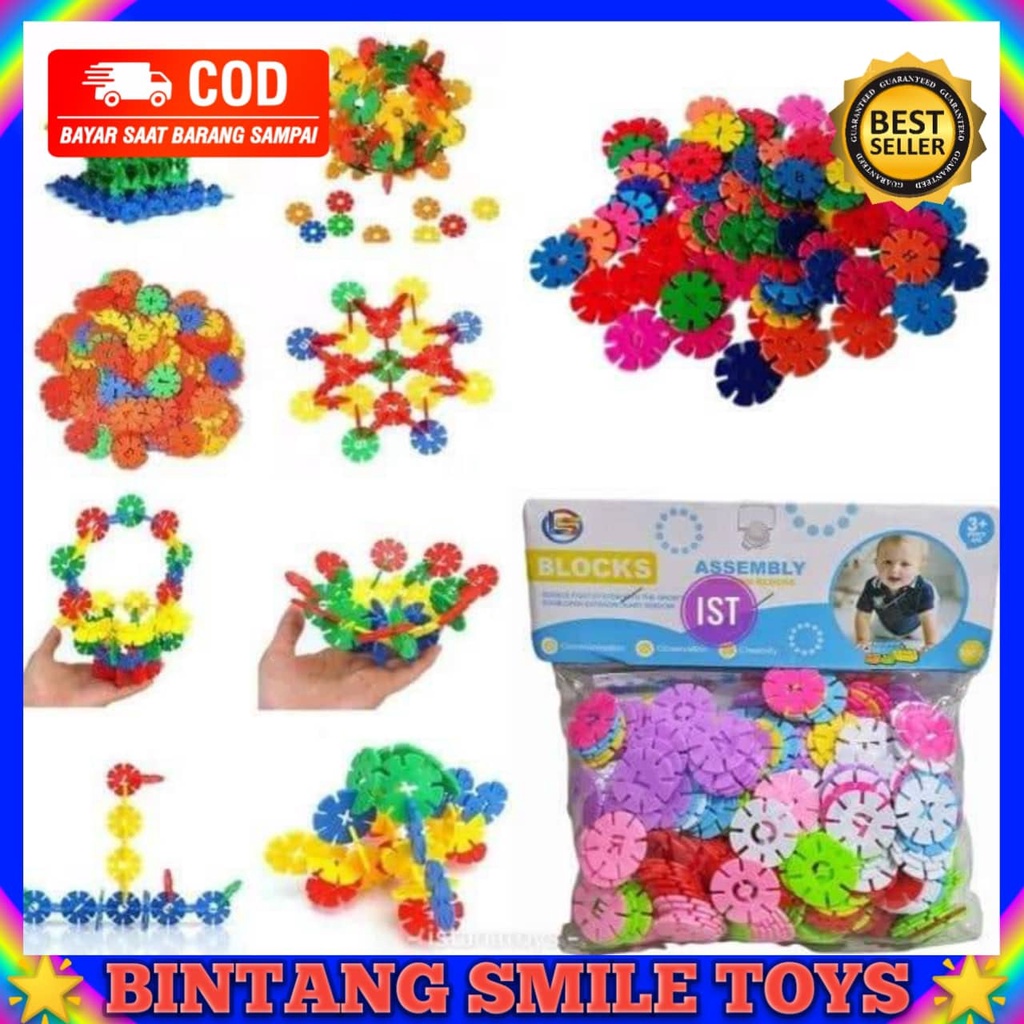 Jual MAINAN ANAK BLOCK SUSUN BUNGA RODA / MAINAN ANAK EDUKASI BLOCK ...