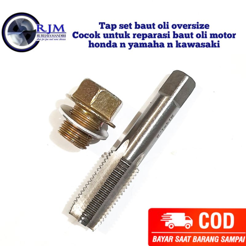Jual Paket tap baut oli oversize motor Set baut 19 kunci 17 set ring ...