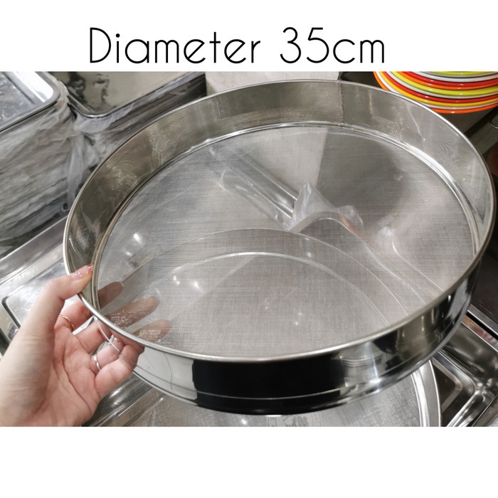 Jual Powder Strainer / Pengayak Tepung / Saringan Tepung 35Cm | Shopee ...
