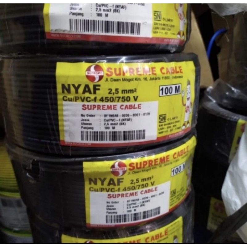 Jual Kabel NYAF Serabut Supreme 2.5mm 100 meter | Shopee Indonesia