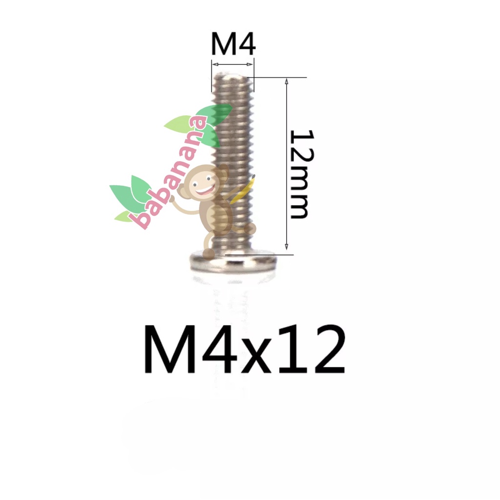 Jual Screw Philips M2-M4 Flat Head Plus Silver baut laptop sekrup rata ...