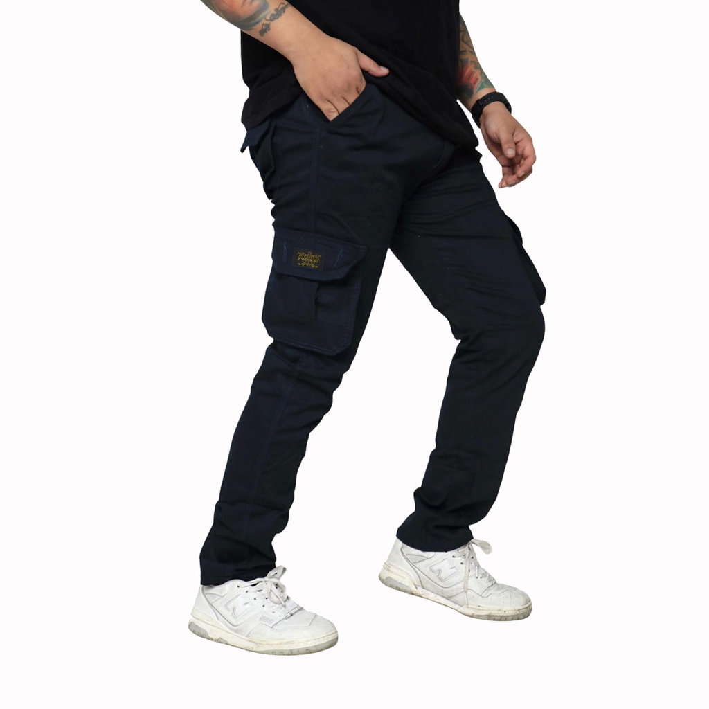 Jual Zweckout Label - Celana Cargo Pants Panjang Pria Slim fit Kargo jumbo Big Size | Shopee ...