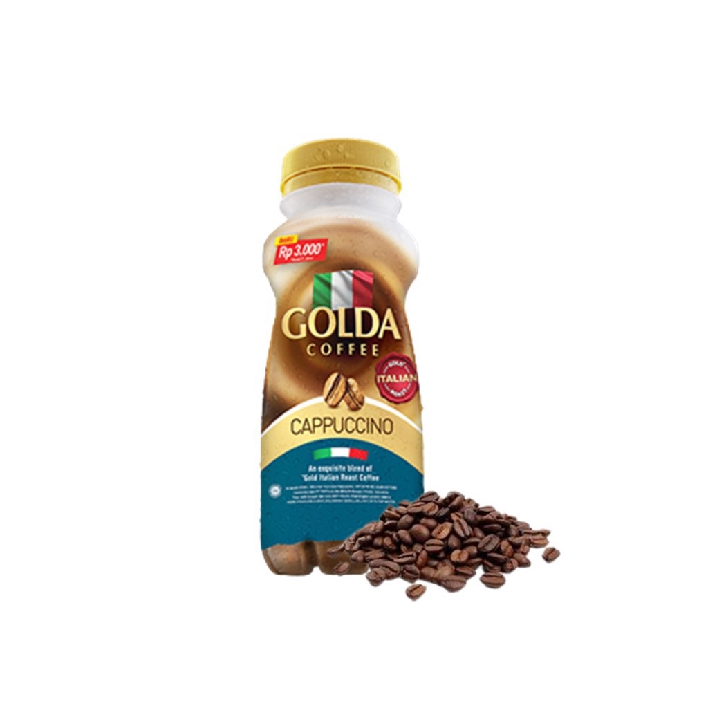 Jual GOLDA Coffee Drink Cappuccino Botol 200ml | Shopee Indonesia