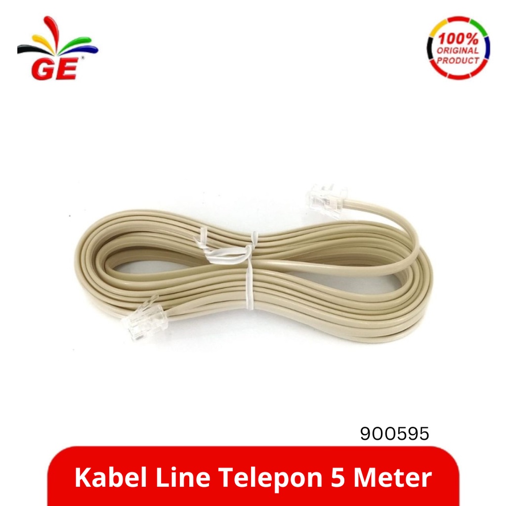 Jual GE - Kabel Line Telepon 5 Meter 900595 | Shopee Indonesia