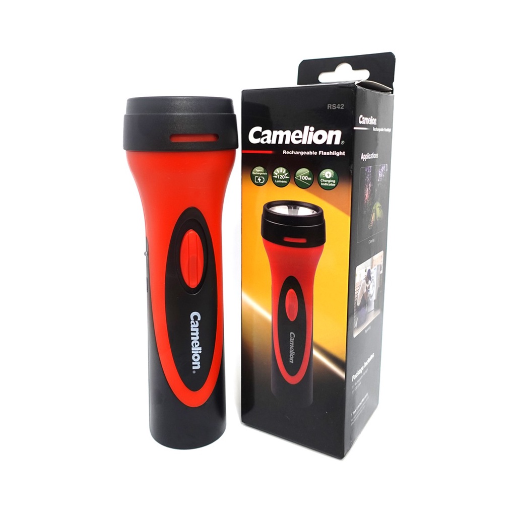 Jual Camelion Rechargeable Flashlight RS42 - Senter LED Charge Terang ...