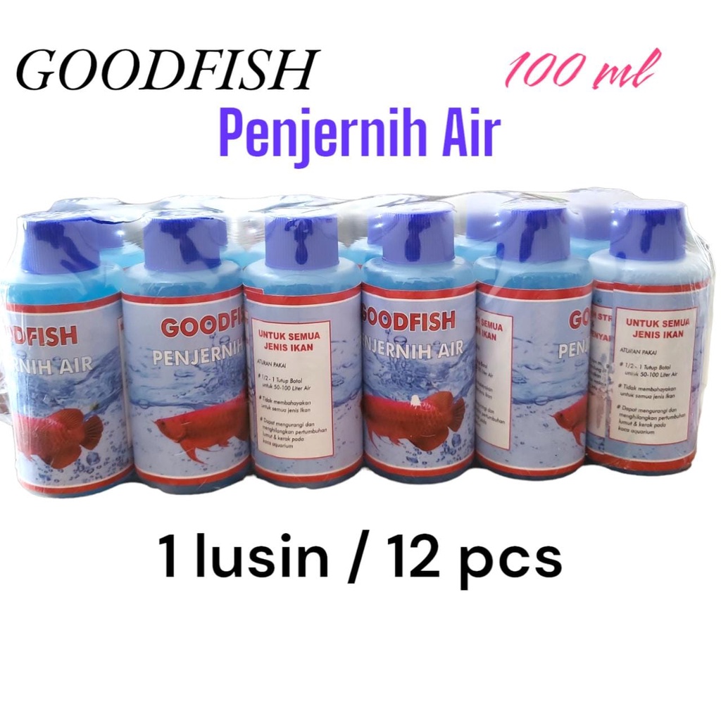 Jual goodfish 1 lusin penjernih air aquarium penjernih aquascape 100 ml ...