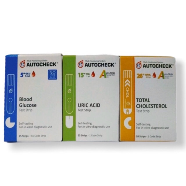 Jual STRIP AUTOCHECK GCU / STRIP GLUCOSE / STRIP CHOLESTEROL / STRIP ...