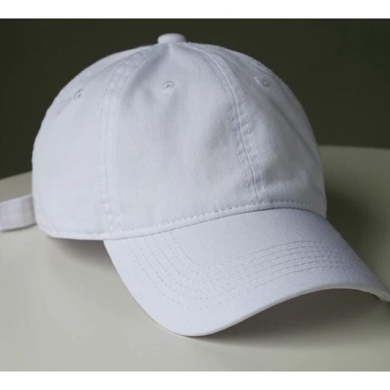 Jual ( COD ) TOPI POLOS PUTIH PRIA WANITA / TOPI BASEBALL / TOPI UNISEX ...