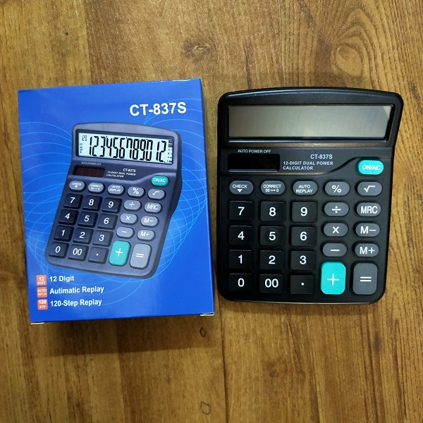 Jual Kalkulator 12 Digit CT-837S Baterai AA mudah di ganti, Kalkulator ...