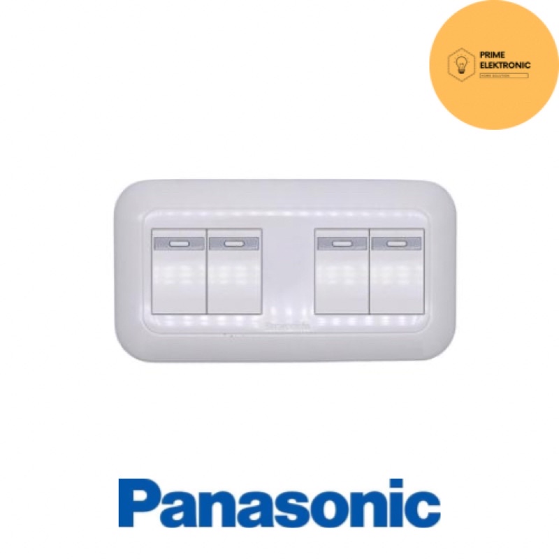 Jual SAKLAR SERI KECIL DOUBLE SAKLAR EMPAT PUTIH PANASONIC WEJ 78049 ...