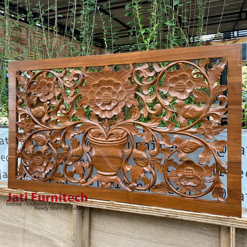 Jual hiasan dinding ukiran kayu jati - ukiran jati jepara - ukuran ...