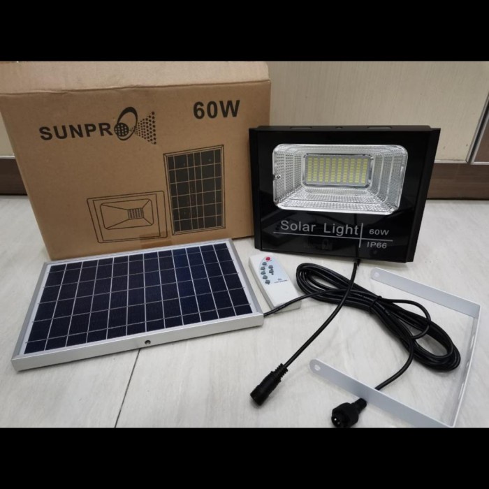 Jual Sun Lampu Sorot Led Sunpro 60W - Lampu Solar Panel 60W - Lampu ...