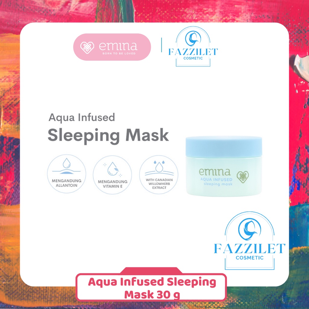 Jual Fazzilet Kosmetik Emina Aqua Infused Sleeping Mask 30 g - Pelembab ...