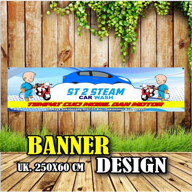 Jual Spanduk Banner Steam Motor & Mobil, Cuci Motor Dan mobil, Keren ...
