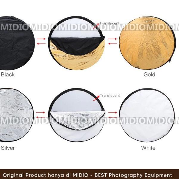 Jual Reflektor Cahaya Foto 5in1 Reflector Foto Studio Midio - 60 CM ...
