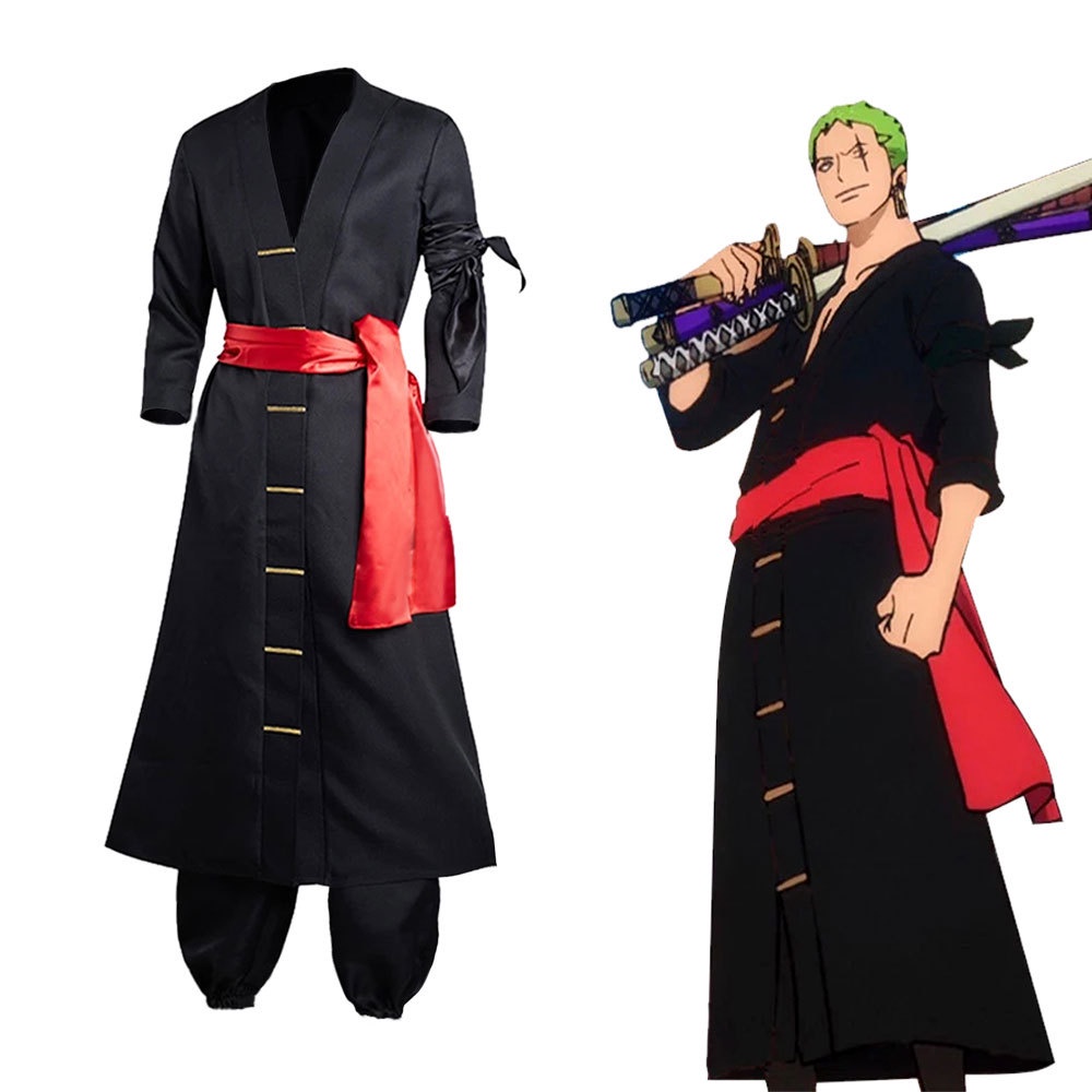 Jual Kostum Cosplay one piece Bajak Laut Pemburu Roronoa Zoro Kostum ...