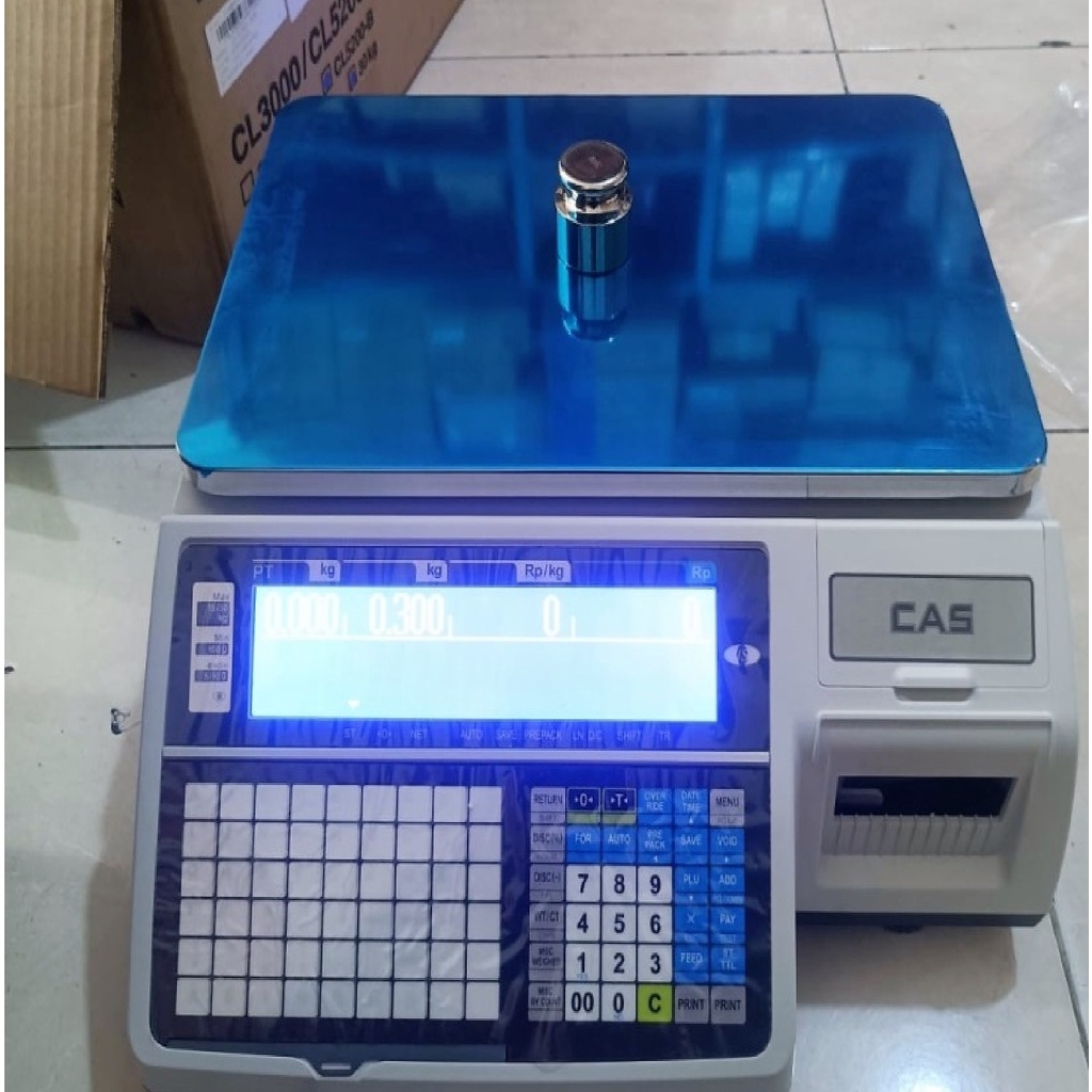 Jual timbangan print label CAS CL-5200B / Timbangan cetak label barcode ...