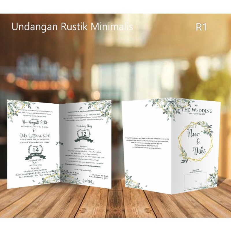 Jual Undangan Rustik Murah kekinian simple dan elegant | Shopee Indonesia