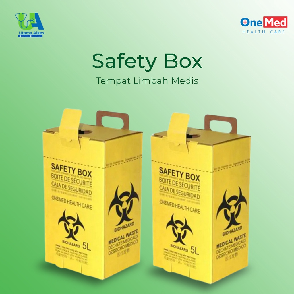 Jual SAFETY BOX | TEMPAT LIMBAH MEDIS | 5 L & 12,5 L | ONEMED | Shopee Indonesia
