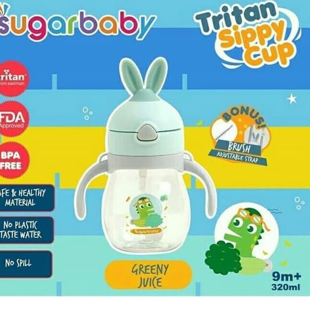 Jual Sugar Baby - Tritan Sippy Cup Rabbit 320ml GREEN - GREEN | Shopee ...