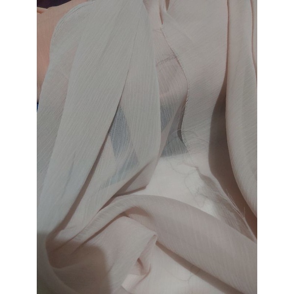 Jual Kain Sifon Crinkle / Bahan Chiffon Silk Yoryu / Sifon Salju ( Snow ...