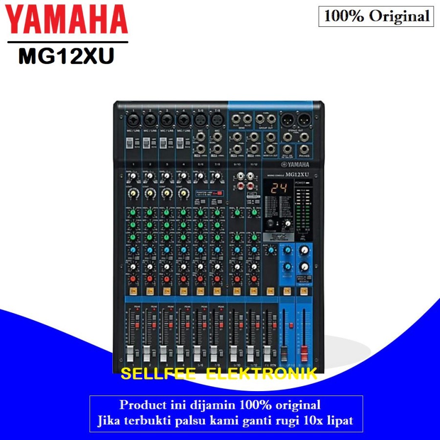 Jual Mixer Audio 12 channel Yamaha MG-12xu / MG 12xu / MG12xu Original ...