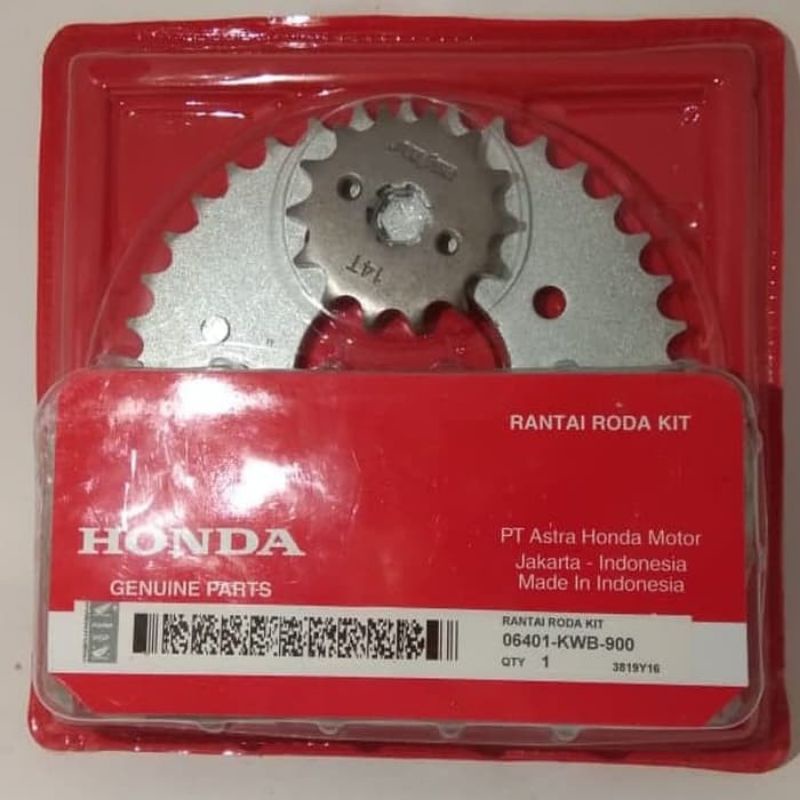 Jual Gear set+Rantai ahm Honda revo absolut dan blade 110 old revo fit (Drive chain kit) KWb ...