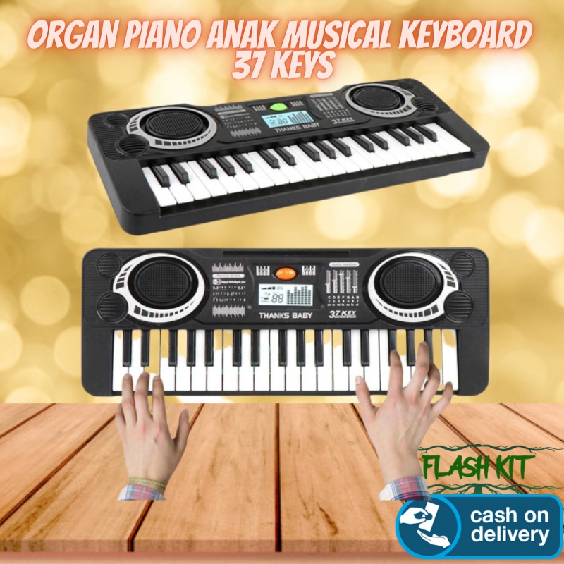 Jual Piano Organ Keyboard Mainan Anak Musical Keyboard 37 Keys Murah ...